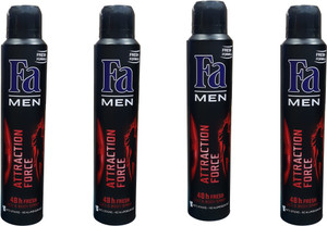 FA ATTRACTION FORCE (PACK OF 4) Deodorant Spray - For Men - Price in ...