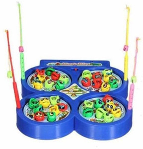 Bluwings Kid Fish Catching game Four Pool set(Blue) Party & Fun Board ...
