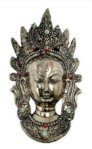 9tees Mart Vastu Feng Shui Big Metal Tara Devi Mask Wall Hanging for ...