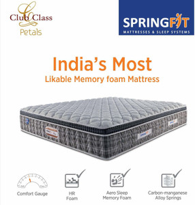 SPRINGFIT Club Class Petals 10 inch Single Pocket Spring Mattress Price ...