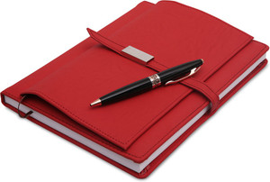 PAPERLLA Red Executive Corporate Undated Business Diary/Notebook for ...