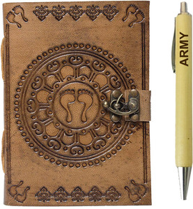 DI-KRAFT Leather Handmade Embossed Printed C-Lock Diary A5 Diary ...