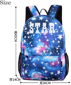 ONLINE Luminous Cartoon Galaxy School Bag Backpack Glow In Dark USB ...