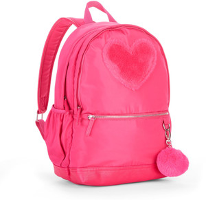 No Boundaries Hot Pink Fur Heart Dome Backpack 20 L Laptop Backpack Hot ...