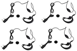 Inext 2-pin K Type Earphone with Mic for Walkie Talkie (4 Piece) Wired ...