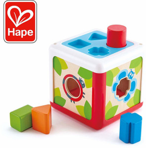 Hape Shape Sorting Box | Cute Animal Wooden Shape Sorter Box for Kids ...