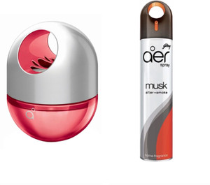 Godrej Aer Twist Petal Crush Pink & Spray Musk After Smoke Air ...