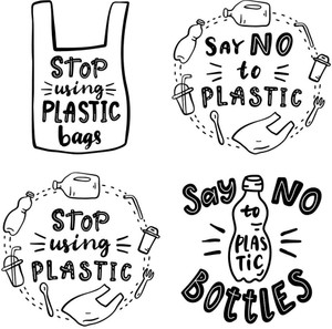 stop using plastic |save environment|NO plastic|save earth|size:12x18 ...