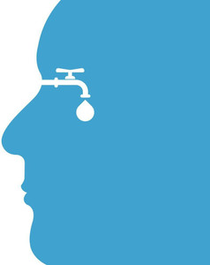 man face with tab sticker poster Paper Print - Art & Paintings posters ...