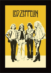 Led Zeppelin Music Band Graphic Illustraion Framed Poster Paper Print ...