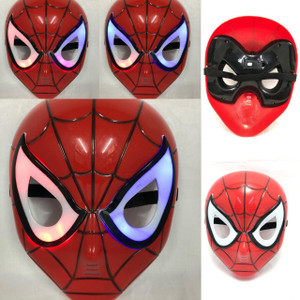 Mubco Super Hero Cartoon Theme Masks with LED Light on Eyes (Spider Man ...
