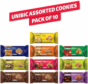 UNIBIC Assorted Cookie - Pack of 10 Cookie Packets - 75gm Each Assorted ...