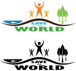 save the world sticker poster Paper Print - Quotes & Motivation posters ...