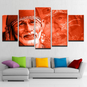 voorkoms 45.72 cm Sai Baba 5 pieces wall stickers Removable Sticker ...