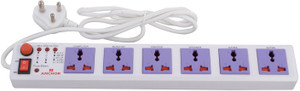 Anchor By Panasonic 6 way Universal with Single Switch Board 6 Socket ...