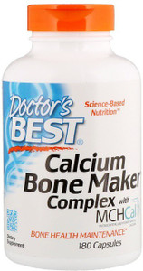 Doctor's Best Calcium Bone Maker Complex with MCHCal, 180 Capsules ...