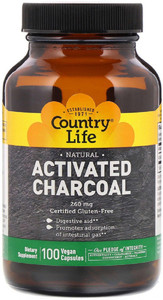 Country Life Activated Charcoal, 260 mg, 100 Vegan Capsules Price in ...
