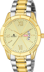 Aglance 1690bm01 gold Day and date Analog Watch - For Men - Buy Aglance ...