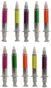 VK MART Set Of 10 Injection Design Syringe Highlighter/ Marker Pen ...