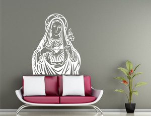 INDIA WALL STICKER 74 cm Mother Mary Wall Decal & Sticker Removable ...