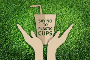 say no to plastic cups sticker poster Paper Print - Nature posters in ...