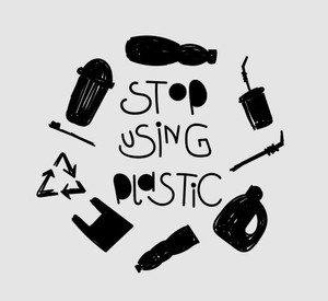 stop using plastic |save environment|NO plastic|save earth|size:12x18 ...