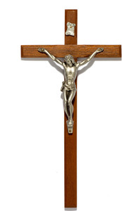 KD Plain wooden crucifix Sticker Poster|christian religion|Jesus christ ...