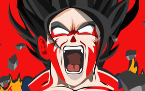 KD goku screaminggoku screaming sticker poster|dragon ball z poster ...