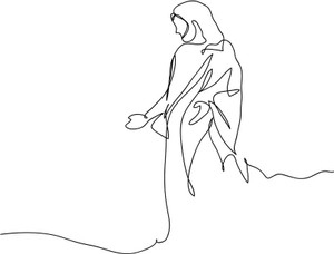 line drawing of Jesus |god poster|christian god poster|jesus poster ...