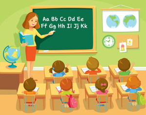 teacher and student |poster for kids|alphabest Paper Print ...