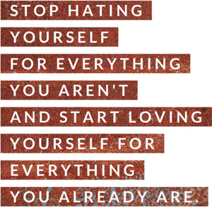 stop hating yourself |Motivational Poster|Inspirational Poster|Gym ...