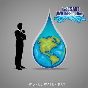 lets save water sticker poster|save water quotes|environment Paper ...
