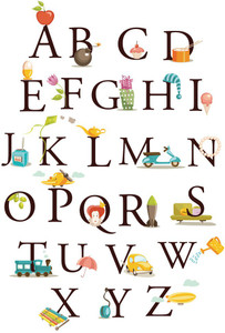 abcd chart |Kids Room Posters|Poster for Play Schools Paper Print ...