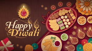 KD happy diwali with sweets M Sticker Poster|Diwali Poster Paper Print ...