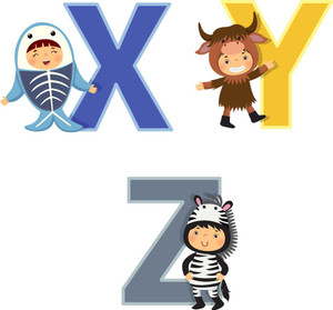 alphabet XYZ with animal |Kids Room Posters|Poster for Play Schools ...