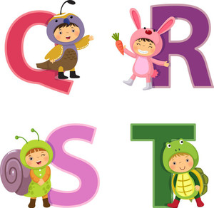 QRST alphabet |Kids Room Posters|Poster for Play Schools|Cartoon Poster ...