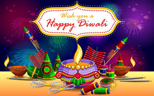 diwali with crackers Sticker Poster|Diwali Poster|Festival Poster Paper ...