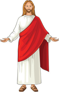 Jesus red Poster|Christian Poster|Religious Poster| Paper Print ...