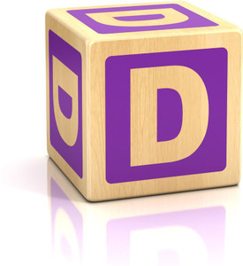 alphabet d block |poster for kids|alphabest poster Paper Print ...