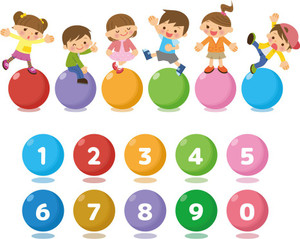 KD number in circle Sticker Poster|Kids learnig poster|Alphabets and ...