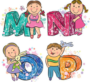 alphabet mnop |Kids Room Posters|Poster for Play Schools|Cartoon Poster ...