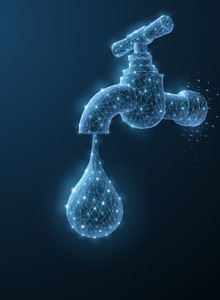 new blue tap sticker poster|save water quotes|environment Paper Print ...