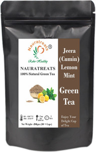 Nauratreats Jeera (Cumin) Lemon Ginger Mint Loose Leaf Green Tea 200gm ...