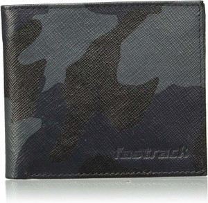 Fastrack Men Black Genuine Leather Wallet BLACK - Price in India ...