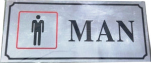 A-Mart™ MAN, Self Stickable Metal Sign Board Emergency Sign Price in ...