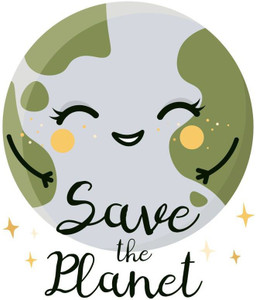 save the planet with cute earth sticker poster|save earth|save nature ...