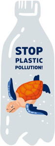 stop plastic pollution sticker poster|save environment|NO plastic|save ...