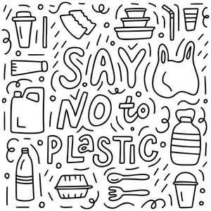 say no to plastic sticker poster|save environment| Paper Print - Nature ...