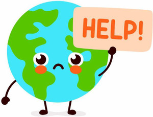 earth saying help sticker poster|save earth|save nature|globar warming ...