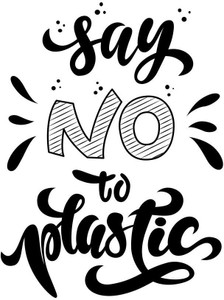 say no to plastic sticker poster|save environment|NO plastic|save earth ...